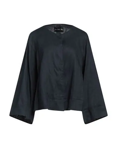 Emporio Armani Single-breasted Linen Blazer - Midnight Blue