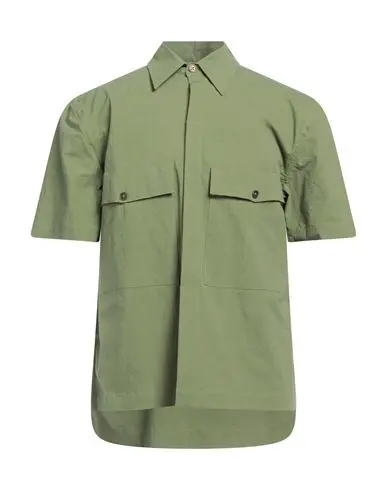 YOON Shirt Size Cotton, Linen, Elastane - Military Green