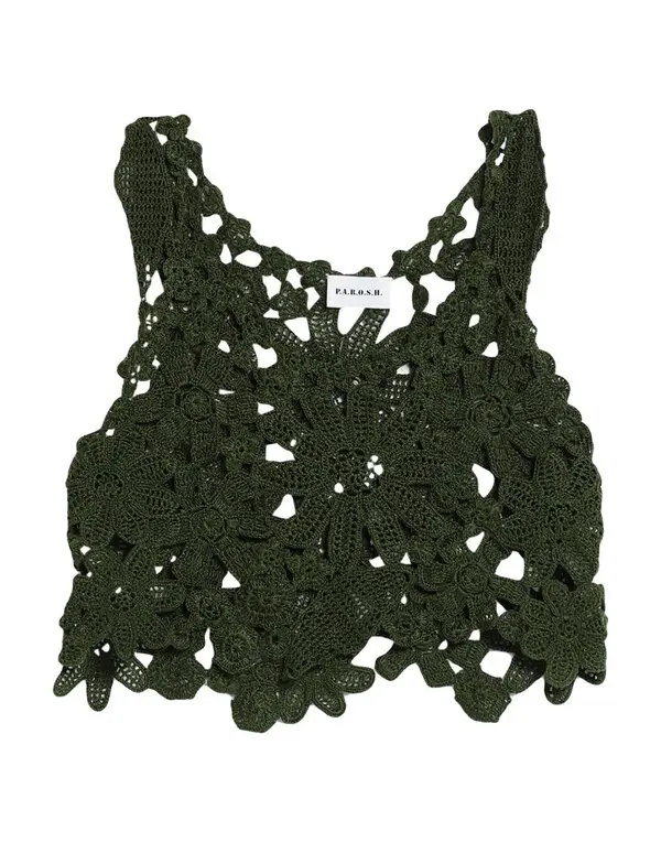 P.a.r.o.s.h Knit Crop Top - Green