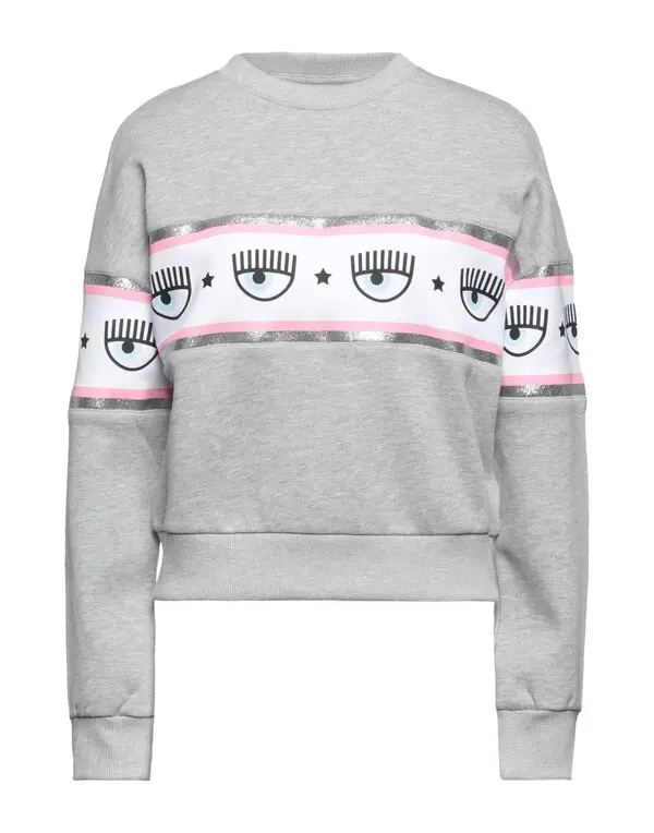 CHIARA FERRAGNI Sweatshirt In Light Cotton And Elastane - Grey