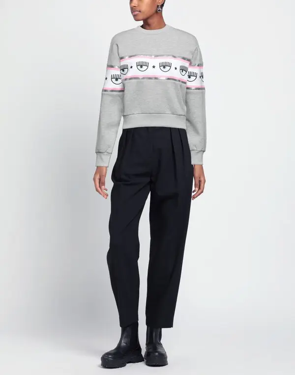 CHIARA FERRAGNI Sweatshirt In Light Cotton And Elastane - Grey