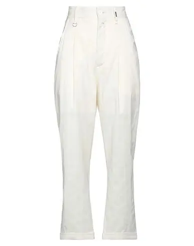 High Tapered Leg Pants - White