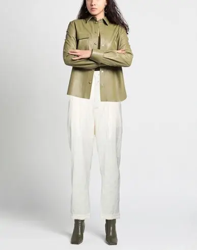 High Tapered Leg Pants - White
