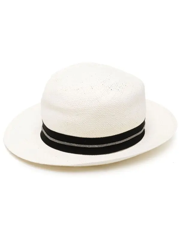 Fabiana Filippi Interwoven Fedora Hat - Neutrals