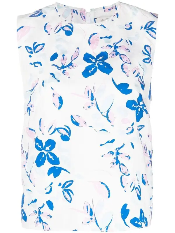 Dorothee Schumacher Floral-print Sleeveless Blouse - White
