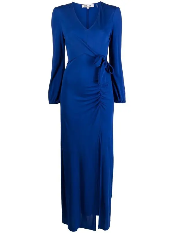 Diane Von Furstenberg Ruched Bodycon Maxi Dress