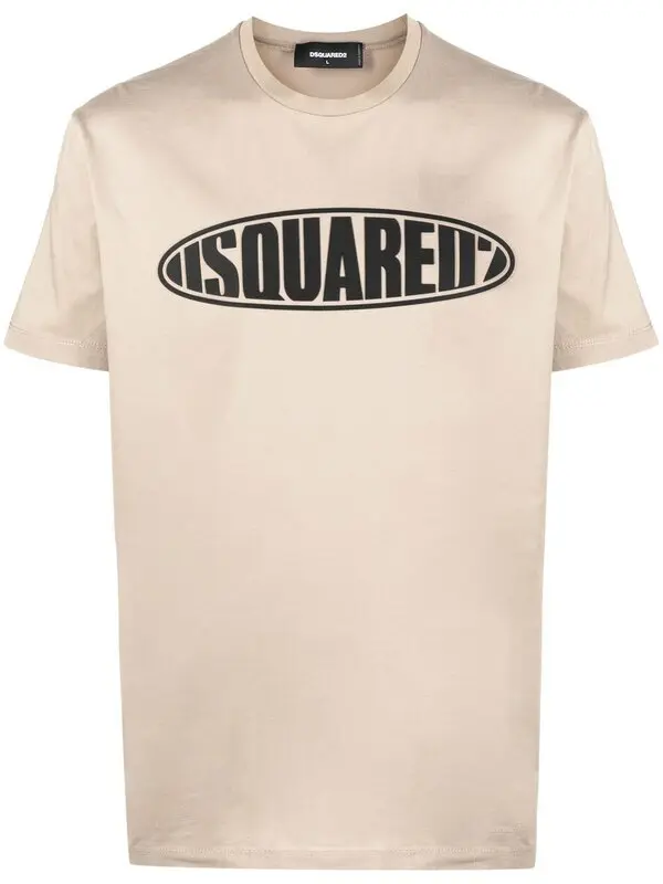 Dsquared2 Logo-print Short-sleeve T-shirt - Neutrals