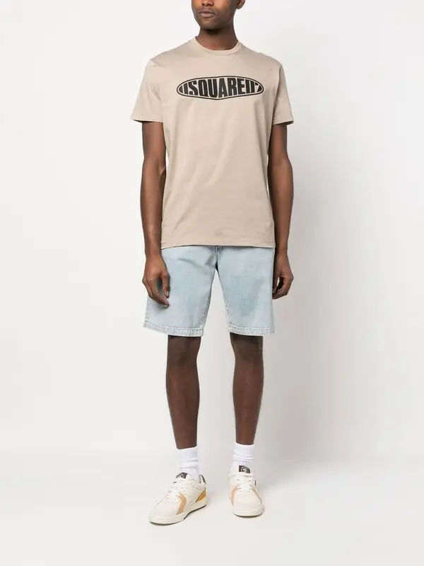 Dsquared2 Logo-print Short-sleeve T-shirt - Neutrals