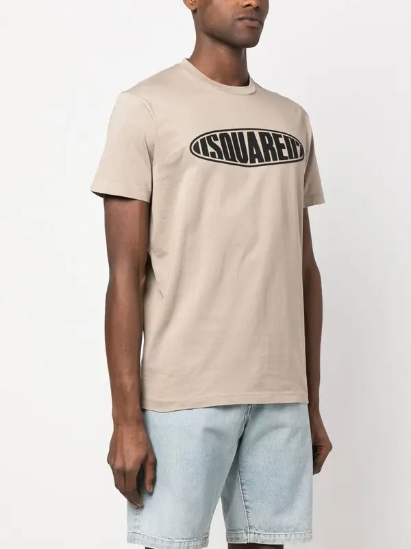 Dsquared2 Logo-print Short-sleeve T-shirt - Neutrals