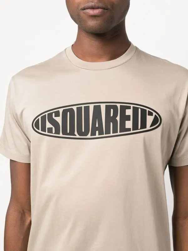 Dsquared2 Logo-print Short-sleeve T-shirt - Neutrals
