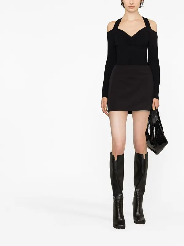 Alexander McQueen Exposed Shoulder Knit Top