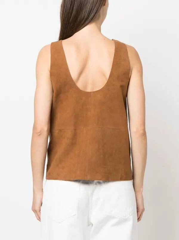 STAND STUDIO Tan Suede Tank Top