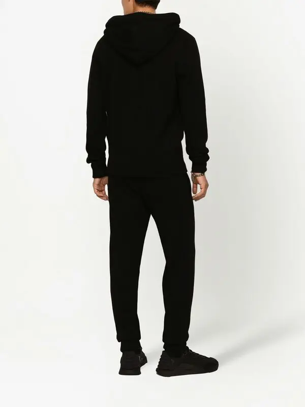 Dolce & Gabbana Wool-cashmere Track Pants - Black