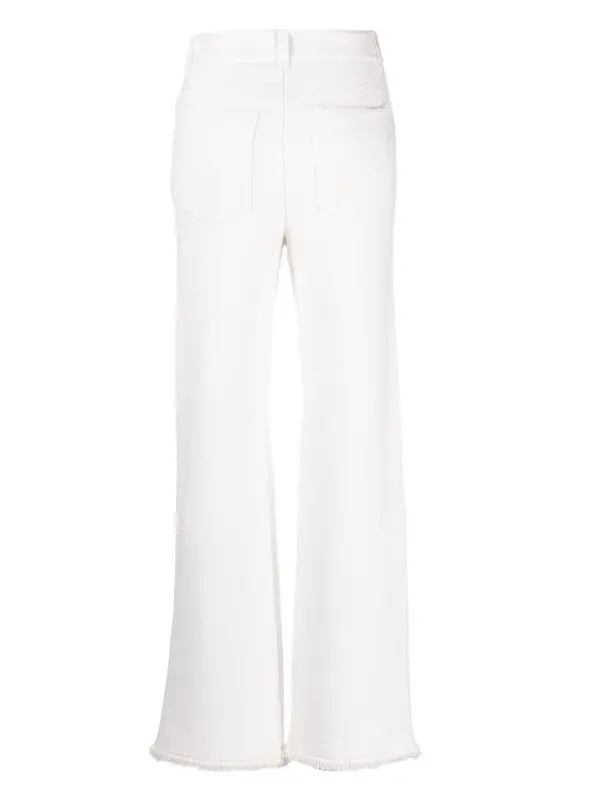 BARRIE Distressed Straight-leg Trousers - Neutrals