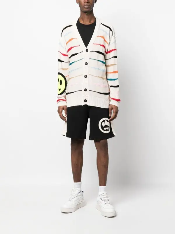 BARROW Stripe-print V-neck Cardigan