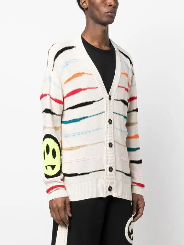 BARROW Stripe-print V-neck Cardigan