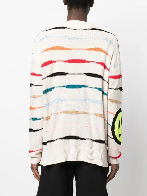 BARROW Stripe-print V-neck Cardigan