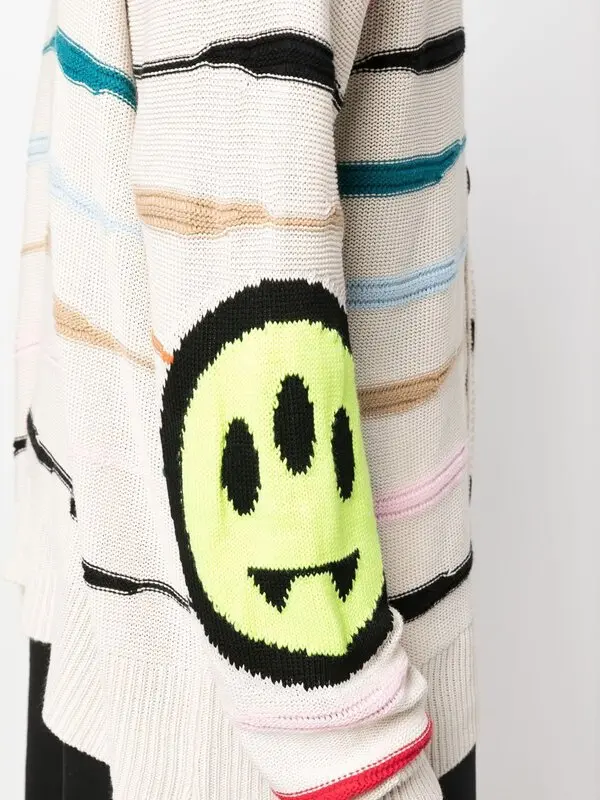 BARROW Stripe-print V-neck Cardigan