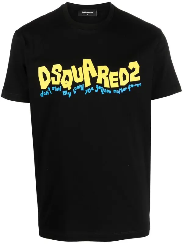 Dsquared2 Logo Print Crew-neck T-shirt - Black