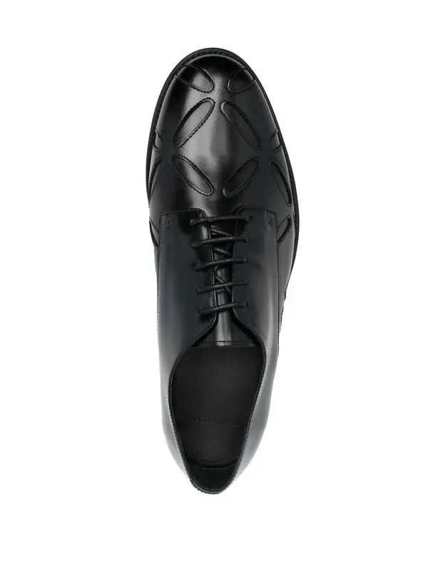 Stefan Cooke Slashed Jazz Derby Shoes In Black - 45% Off