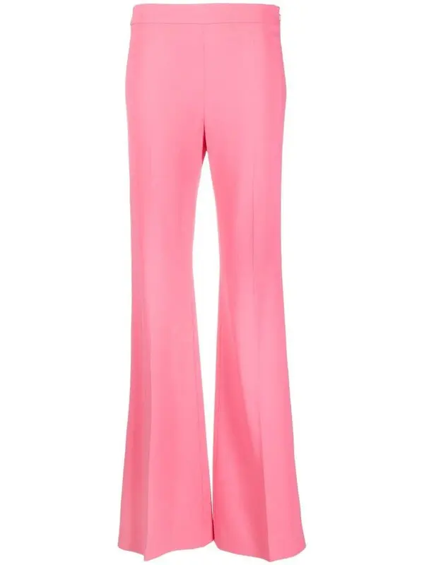 Moschino Pressed-crease Flared Trousers - Pink
