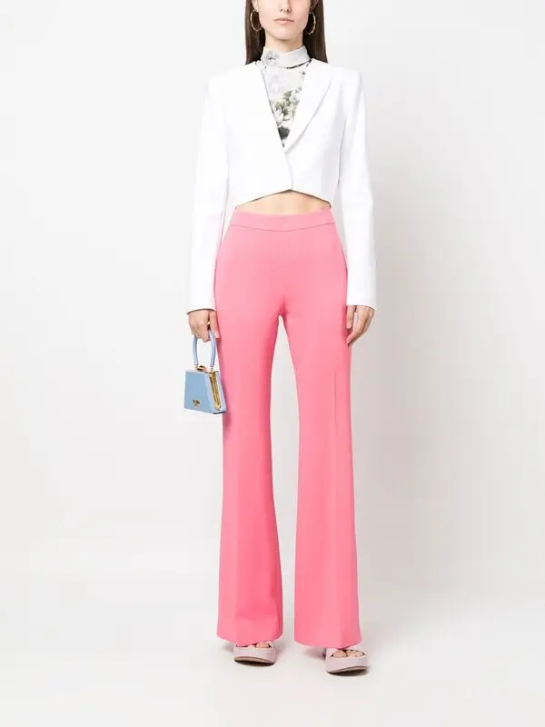 Moschino Pressed-crease Flared Trousers - Pink
