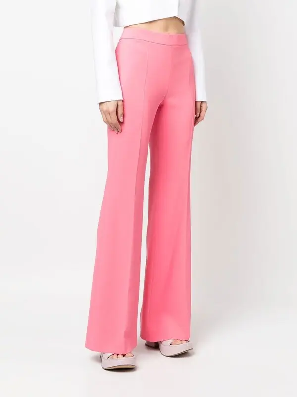 Moschino Pressed-crease Flared Trousers - Pink