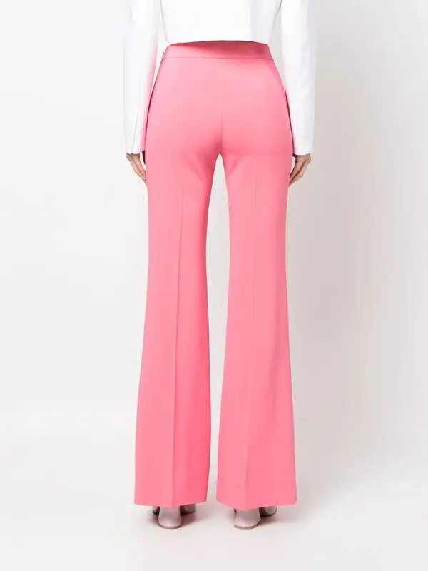 Moschino Pressed-crease Flared Trousers - Pink