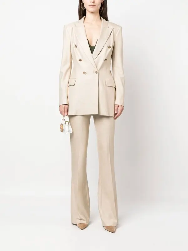 GENNY Double-breasted Blazer - Neutrals