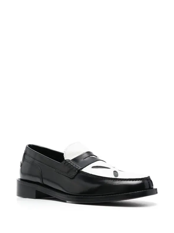 STEFAN COOKE Slashed Leather Loafers