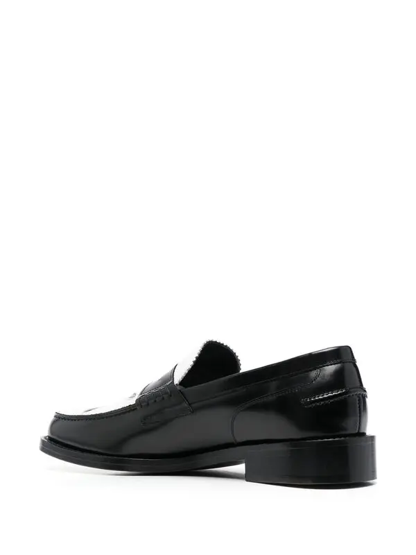 STEFAN COOKE Slashed Leather Loafers