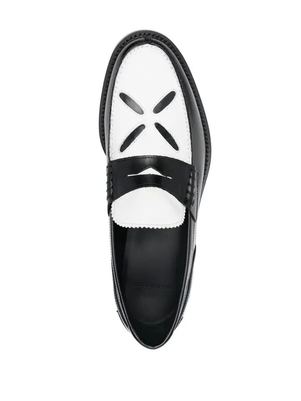 STEFAN COOKE Slashed Leather Loafers