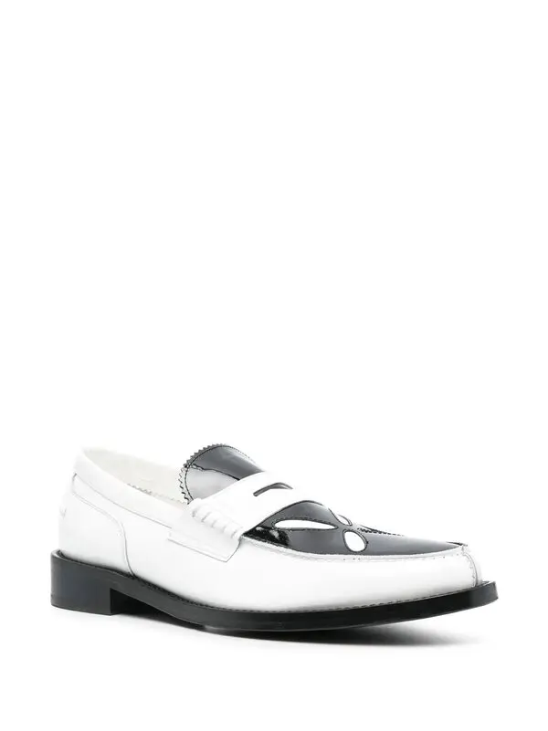 STEFAN COOKE Slashed Leather Loafers