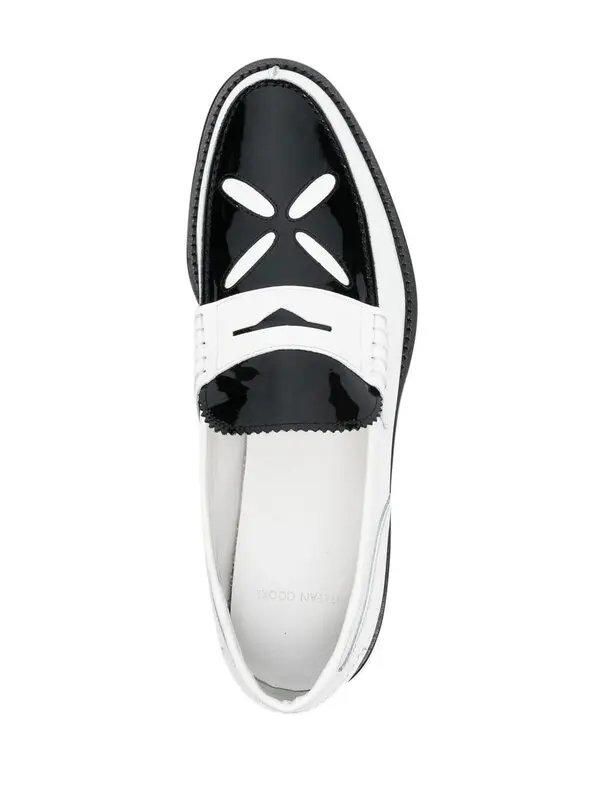 STEFAN COOKE Slashed Leather Loafers