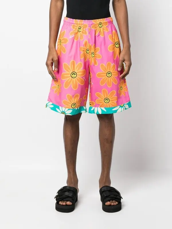 BARROW Logo-print Cotton Shorts