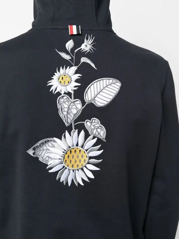 Thom Browne Hooded Sweatshirt - Blue