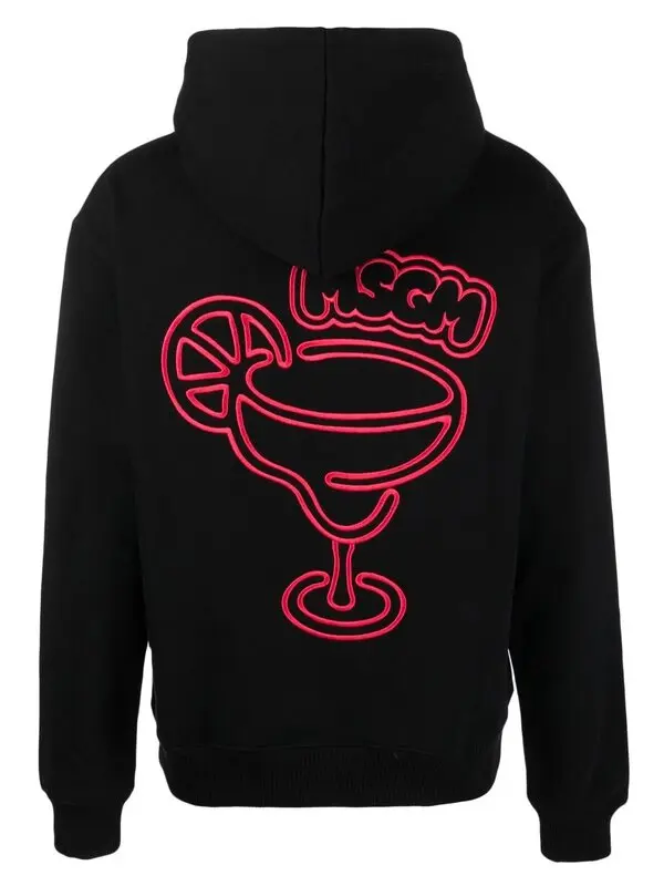 MSGM Embroidered-logo Cotton Hoodie