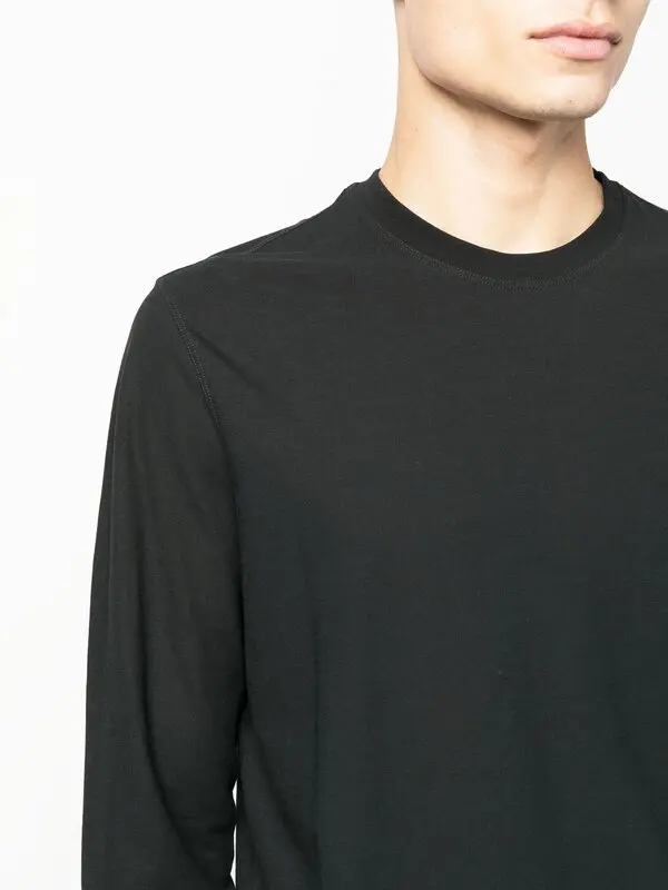 ZANONE Long-sleeved Cotton T-shirt - Black