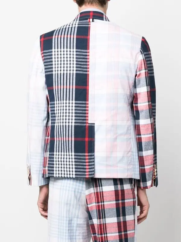 Thom Browne Patchwork Plaid-print Blazer