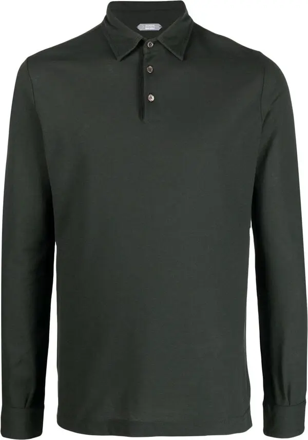 ZANONE Ice Cotton Polo Shirt - Green