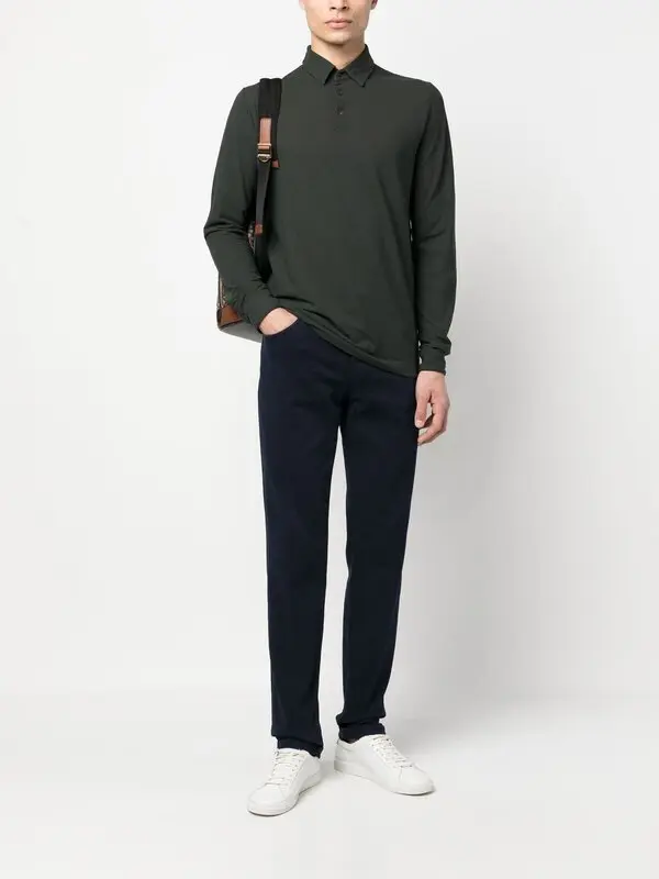 ZANONE Ice Cotton Polo Shirt - Green