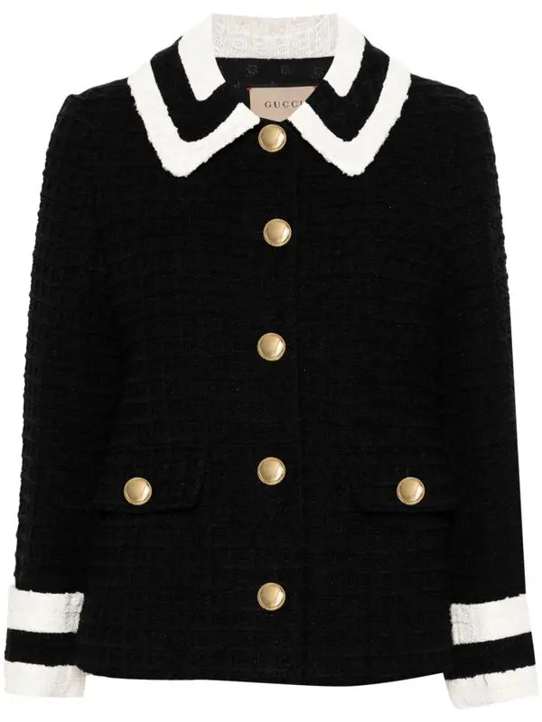 Gucci Contrast-trim Tweed Jacket