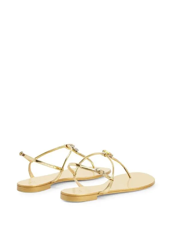GIUSEPPE ZANOTTI Alphonsine Thong Sandals - Gold