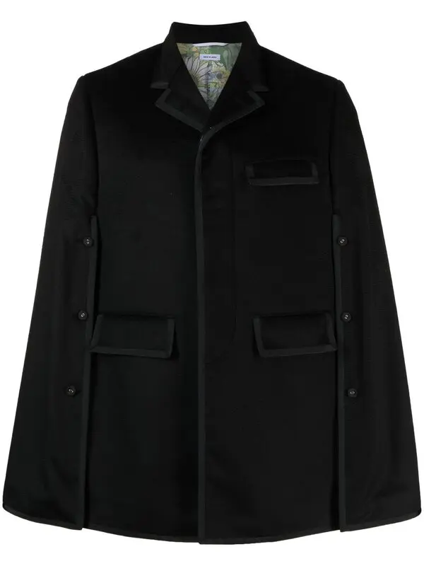 Thom Browne Chesterfield Grosgrain-trim Cape