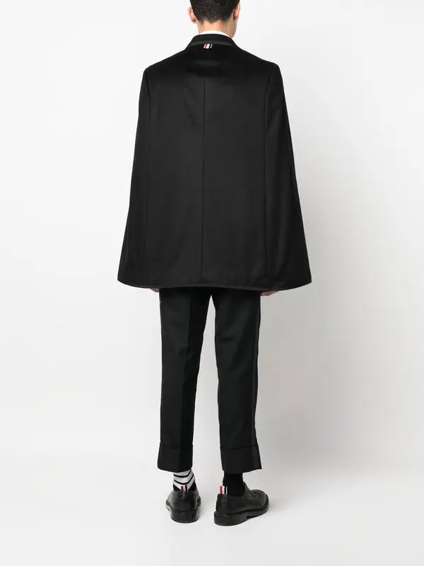 Thom Browne Chesterfield Grosgrain-trim Cape