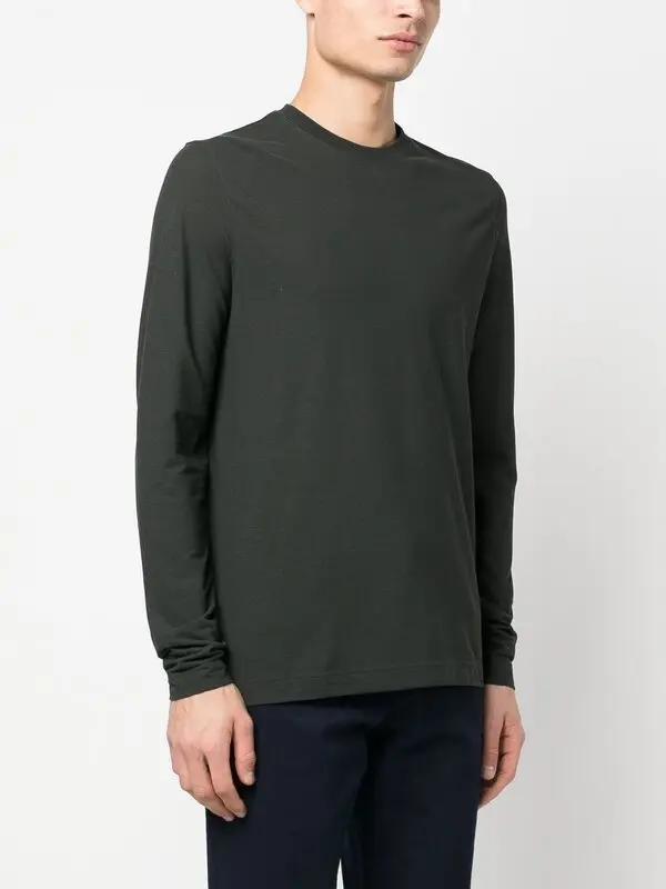 ZANONE Long-sleeved Cotton T-shirt - Green