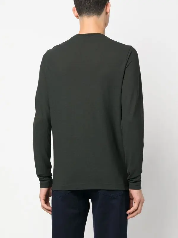ZANONE Long-sleeved Cotton T-shirt - Green