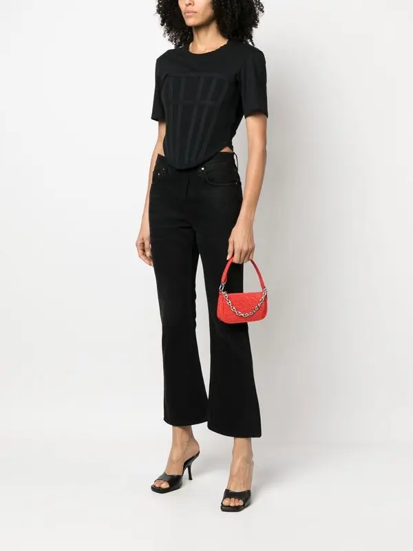 By Far Mini Rachel Leather Shoulder Bag