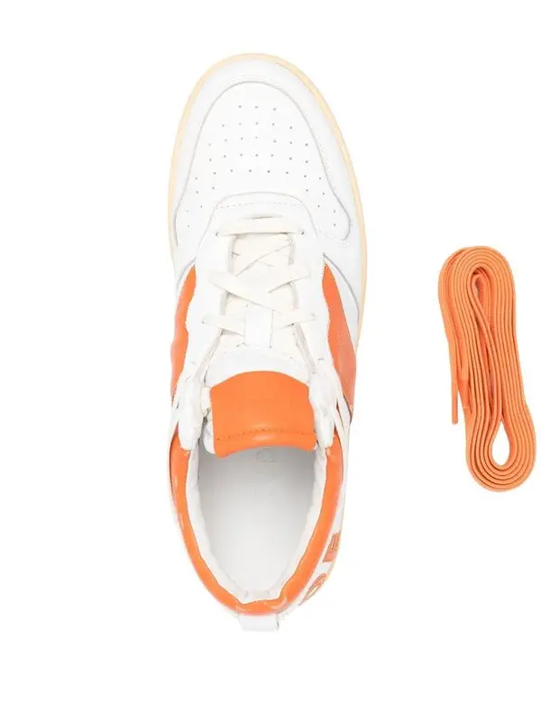 Rhude Logo-patch Leather Sneakers