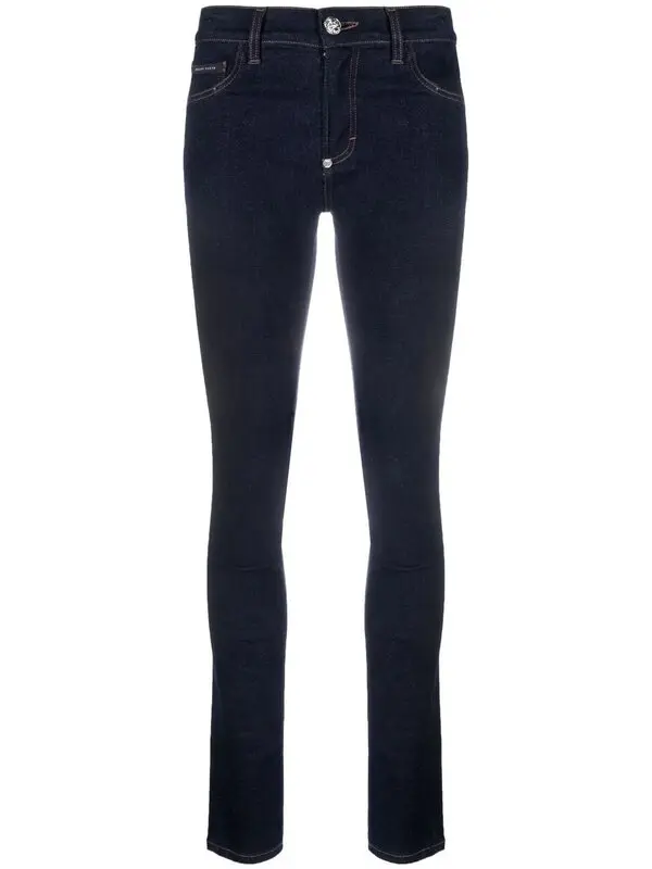 Philipp Plein Mid-rise Skinny Jeans - Blue